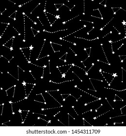 Vector Astronomical Background Seamless Pattern Stars Stock Vector ...
