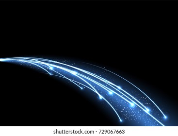 Air Effect Glow Light Effect Blue Stock Vector (Royalty Free ...