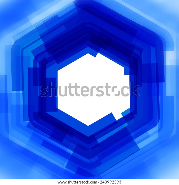 Vector Background Blue Hex Lines Blurred Stock Vector (Royalty Free ...