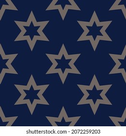 Vector Basic Stars Allover Blue Seamless Stock Vector (Royalty Free ...