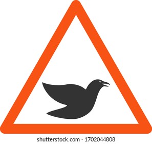 Vector Bird Warning Flat Icon Vector Stock Vector (Royalty Free ...