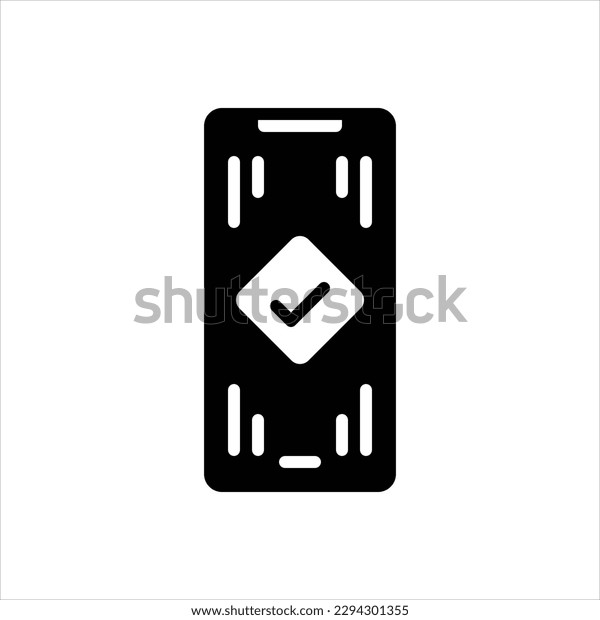 Vector Black Icon Completed Stock Vector (Royalty Free) 2294301355 ...