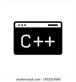 Vector Black Icon Programming Stock Vector (Royalty Free) 1933319690 ...