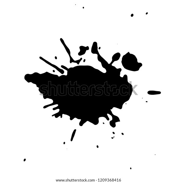 Vector Black Ink Spash Splashed On Stock Vector (Royalty Free ...