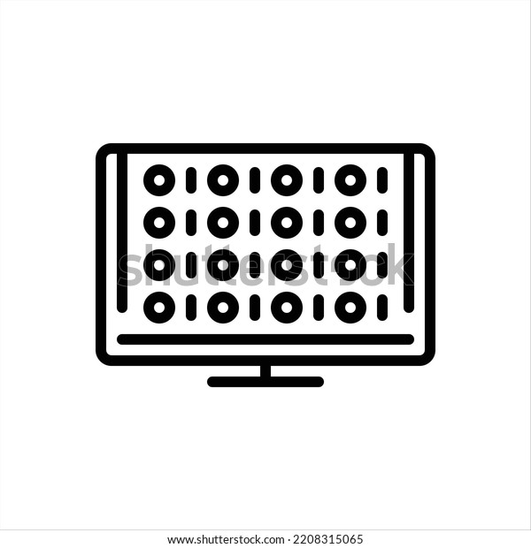 Vector Black Line Icon Matrix Stock Vector (Royalty Free) 2208315065 ...