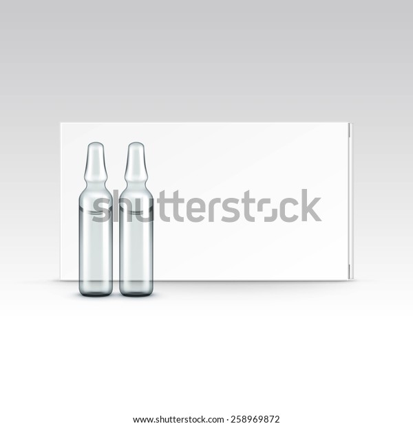 Vector Blank Packaging Box Ampules Isolated Stock Vector (Royalty Free ...