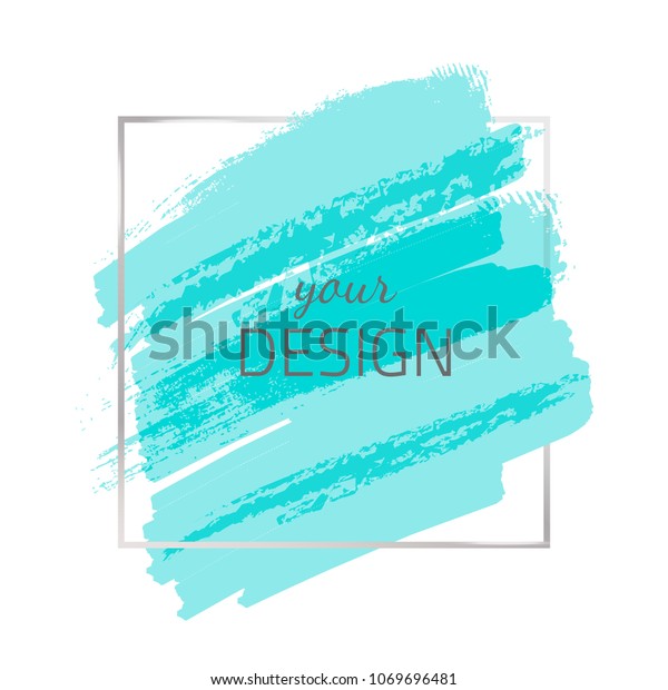 Vector Blue Artistic Frame Stock Vector (Royalty Free) 1069696481 ...