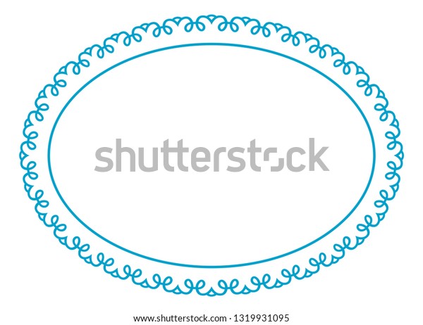 Vector Blue Oval Border Frame May Stock Vector (Royalty Free ...