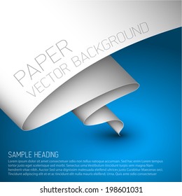 Vector Blue Simple Background Folded White Stock Vector (Royalty Free ...