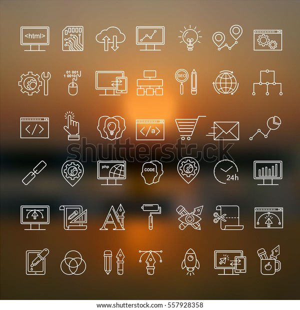 Vector Blurred Sunset Background Internet Technology Stock Vector ...