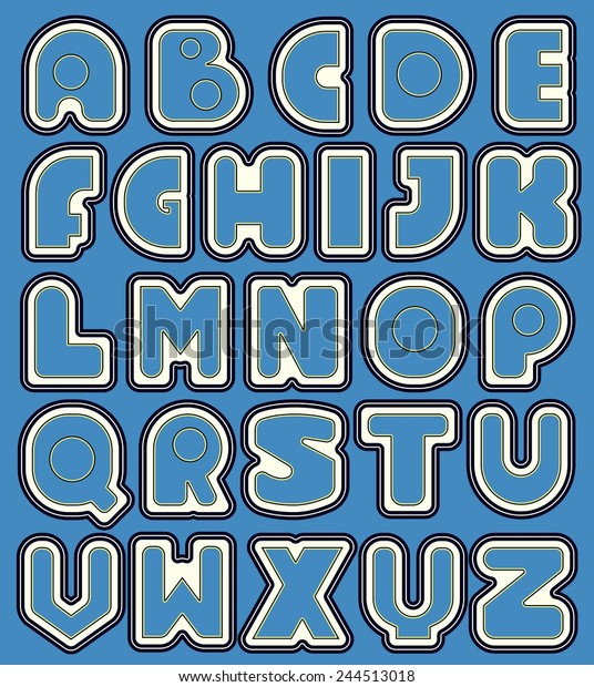 Vector Bold Font Stock Vector (Royalty Free) 244513018 | Shutterstock