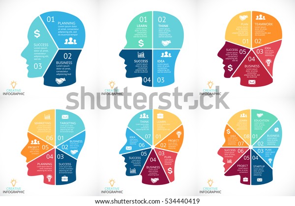 Vector Brain Infographic Human Head Learn Stock Vector (Royalty Free ...