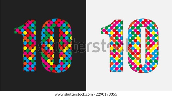 Vector Bubble Number 10 Glitter Figure Stock Vector (Royalty Free ...