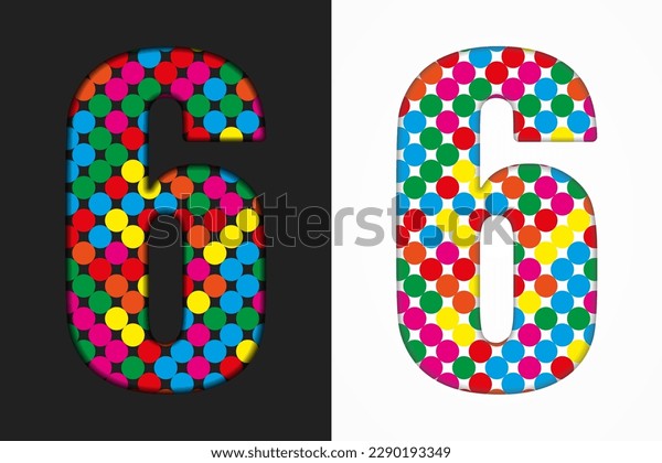 Vector Bubble Number 6 Glitter Figure Stock Vector (Royalty Free ...