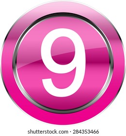 Button Number 9 Stock Vector (Royalty Free) 219052684 | Shutterstock