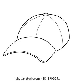 Hat Line Vector Illustration Isolated On Stock Vector (Royalty Free ...