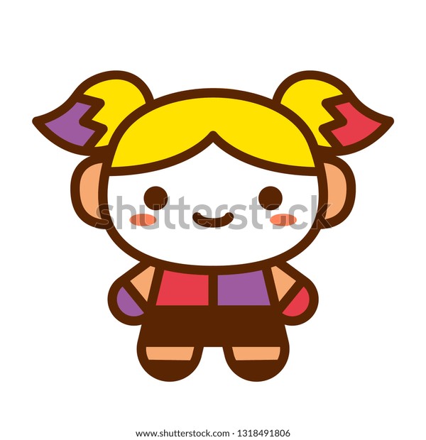 Vector Cartoon Cute Comic Character Isolated Stock Vector (Royalty Free ...