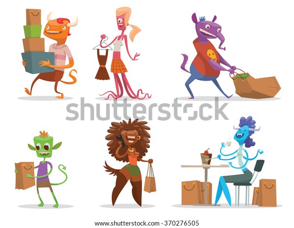 Vector Cartoon Image Set Different Funny Stock Vector (Royalty Free ...