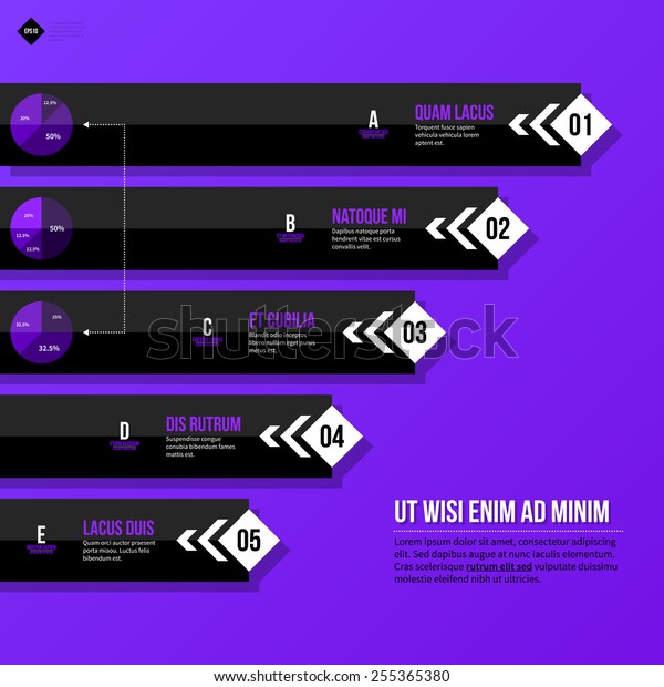 Vector Chart Template Horizontal Elements Eps10 Stock Vector (Royalty ...