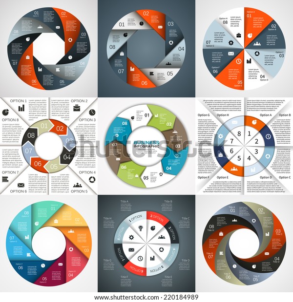 Vector Circle Arrows Infographics Set Template Stock Vector (Royalty ...