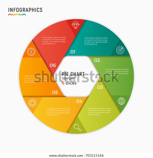 Vector Circle Chart Infographic Template 6 Stock Vector (Royalty Free ...