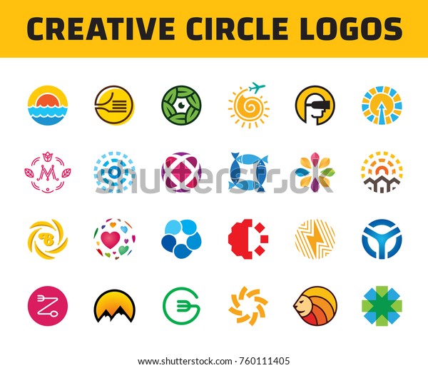 Vector Circle Logo Template Set Creative Stock Vector (Royalty Free ...