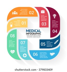Vector Circle Plus Sign Infographic Template: เวกเตอร์สต็อก (ปลอดค่า ...