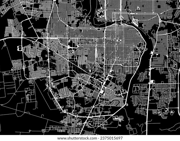 Mapa vectorial de Nuevo Laredo en: vector de stock (libre de regalías ...
