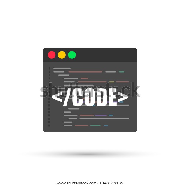 Vector Code Editor Icon Stock Vector (Royalty Free) 1048188136 | Shutterstock