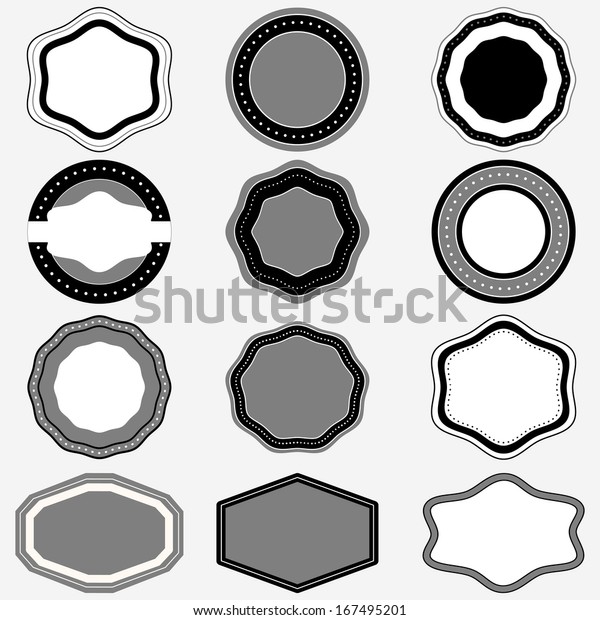 Vector Collection Decorative Border Stickers: vector de stock (libre de ...