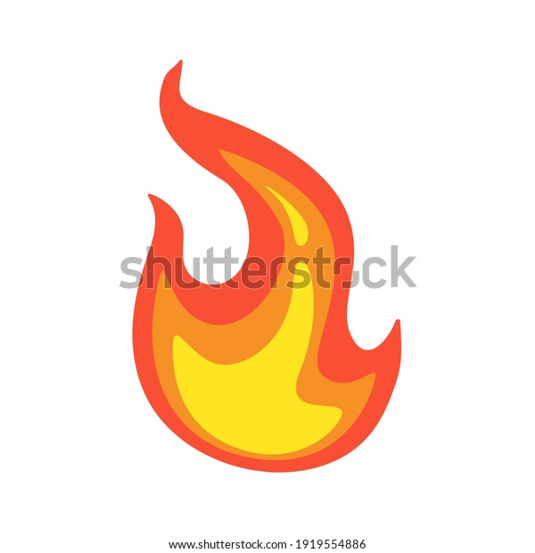 Vector Collection Flame Simple Fireball Design Stock Vector (Royalty ...