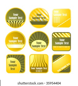 Vector Collection Labels Stock Vector (Royalty Free) 35954404 ...