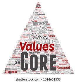 Vector Concept Conceptual Core Values Integrity Stock Vector (Royalty ...