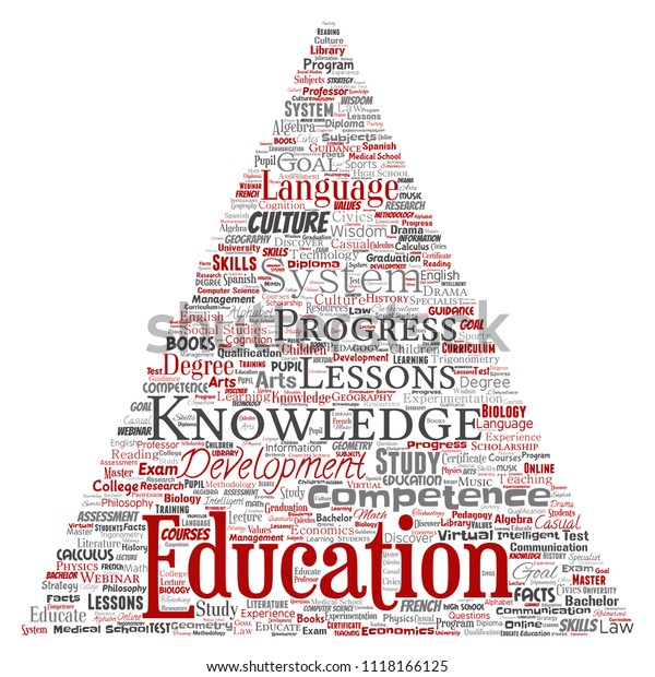 Vector Conceptual Education Knowledge Information Triangle Stock Vector ...