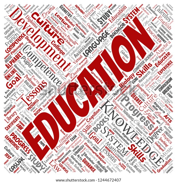 Vector Conceptual Education Knowledge Information Square Stock Vector ...