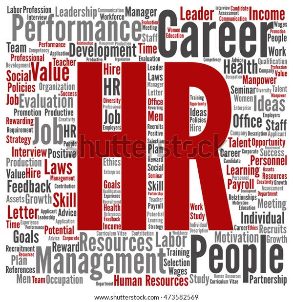 Vector Conceptual Hr Human Resources Management Stock Vector (Royalty ...