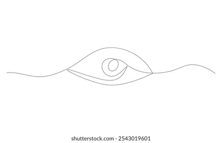 Vector Continuous Single Line Drawing Eye Stock Vector (Royalty Free ...