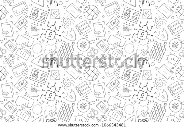 Vector Cyber Security Pattern Cyber Security Stock Vector Royalty Free 1066543481 Shutterstock