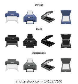 Vector Design Printer Plotter Logo Set Stock Vector (Royalty Free ...