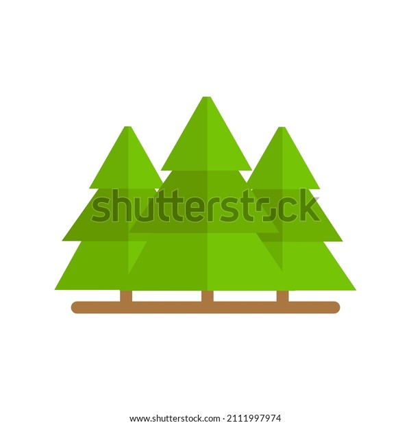 Vector Design Simple Tree Illustration Stock Vector (Royalty Free ...