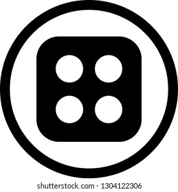 Vector Dice Four Icon Stock Vector (Royalty Free) 1304122306 | Shutterstock