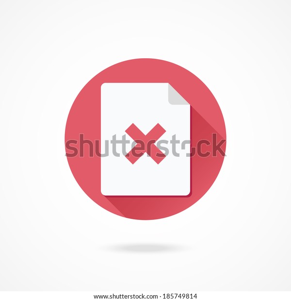 Vector Document Cross Icon Stock Vector (Royalty Free) 185749814 ...