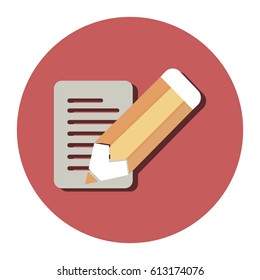 Vector Document Pencil Icon Stock Vector (Royalty Free) 613174076 ...