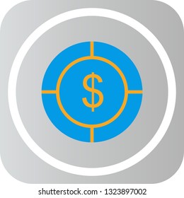 Vector Dollar Target Icon Stock Vector (Royalty Free) 1325161424 ...