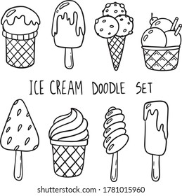 Vector Doodle Hand Drawn Set Ice Stock Vector (Royalty Free) 1781015960 ...