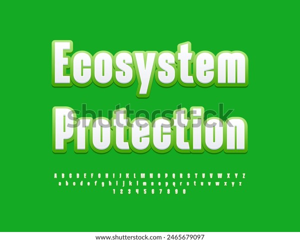 Vector Eco Template Ecosystem Protection Modern Stock Vector (Royalty ...