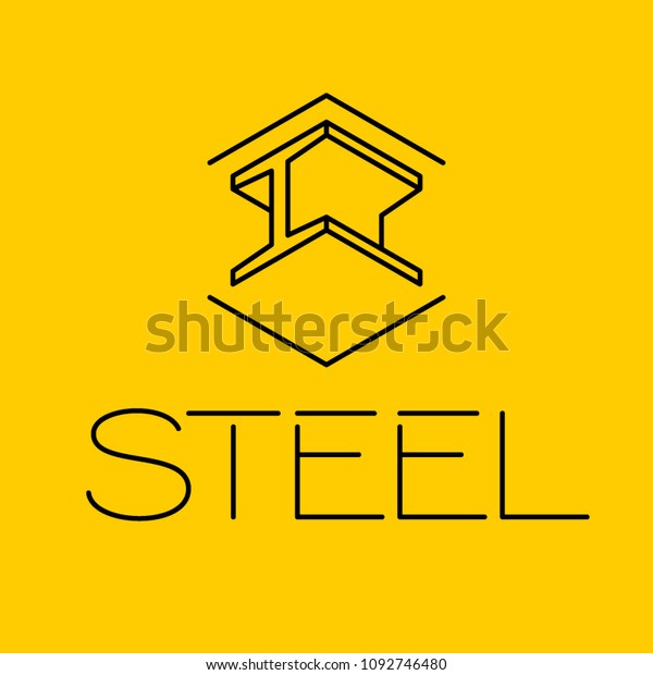 Vector Editable Stroke Lines Steel Logo Stock Vector (Royalty Free ...