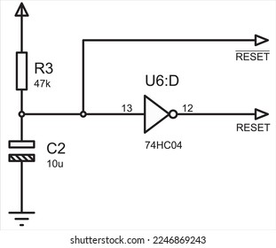 Vector Electrical Circuit Resistor Capacitor Logic Stock Vector ...