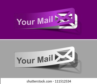 Vector Email Labels Web Design Element Stock Vector (Royalty Free ...
