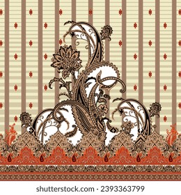 Vector Eps Motif Pattern Design Border Stock Vector (Royalty Free ...